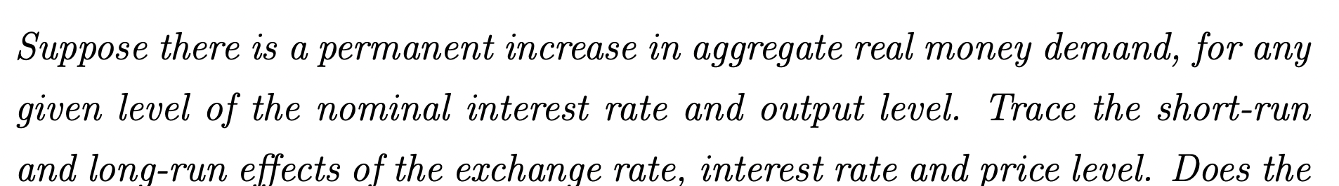 Solved Suppose there is a permanent increase in aggregate | Chegg.com