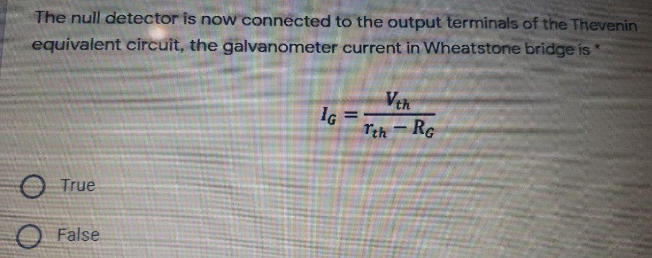 Solved The null detector is now connected to the output | Chegg.com