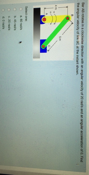 Solved Bar Ab Rotates In A Clockwise Direction With An