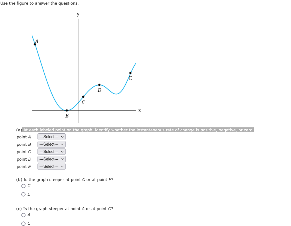Solved Use the figure to answer the questions. (a) At each | Chegg.com