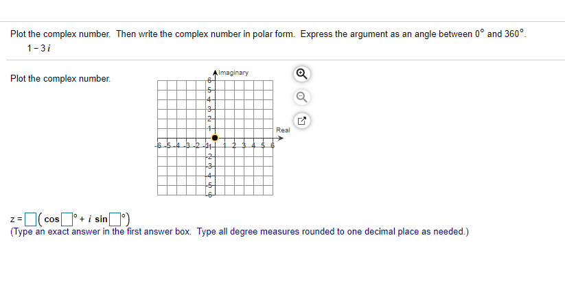 Solved Plot the complex number. Then write the complex | Chegg.com