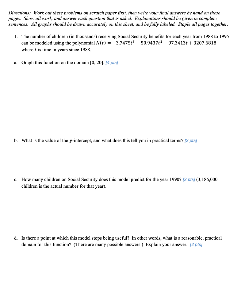 Directions: Work out these problems on scratch paper | Chegg.com