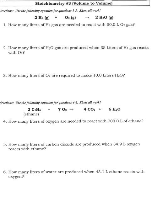 Solved 1. How many liters of H2 gas are needed to react with | Chegg.com