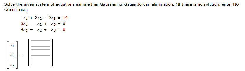 Solved Solve the given system of equations using either | Chegg.com
