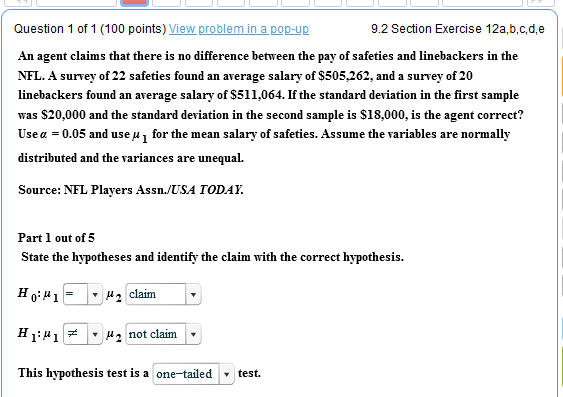 Solved Question 1 of 1 (100 points) View problem in a pop-up | Chegg.com