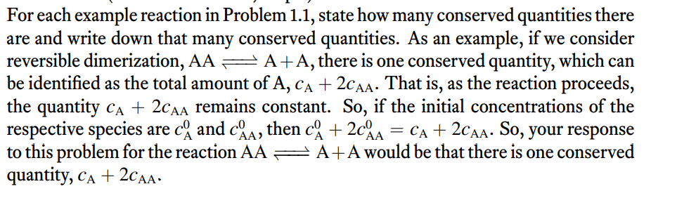 Solved For each example reaction in Problem 1.1, state how | Chegg.com