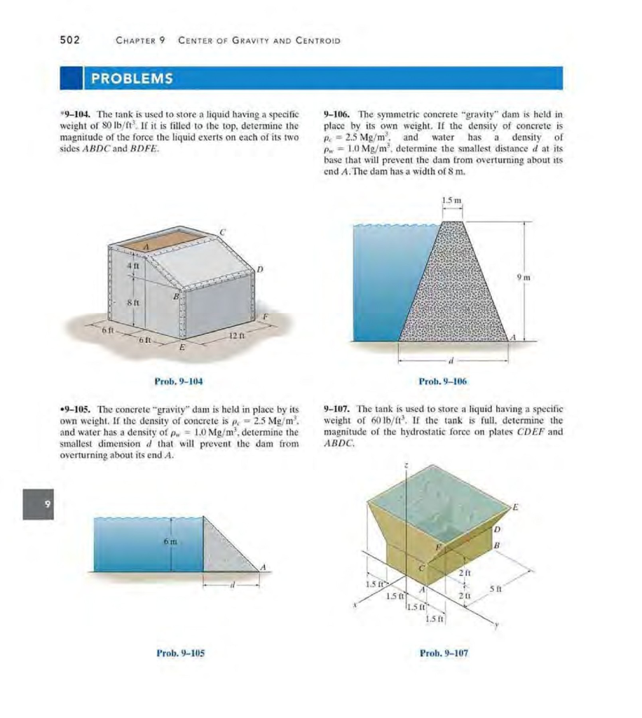 Solved 502 CHAPTER 9 CENTER OF GRAVITY AND CENTROID PROBLEMS | Chegg.com