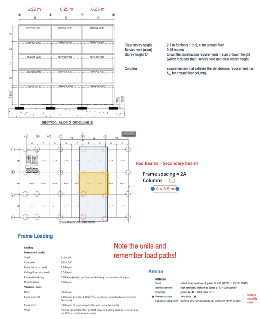 Solved I would like to get the design of a five storey | Chegg.com