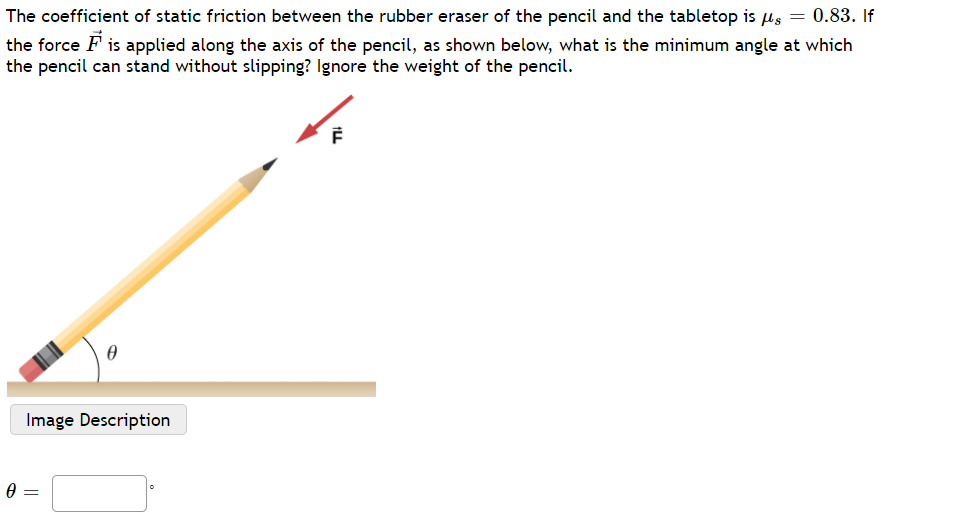 Solved The coefficient of static friction between the rubber | Chegg.com