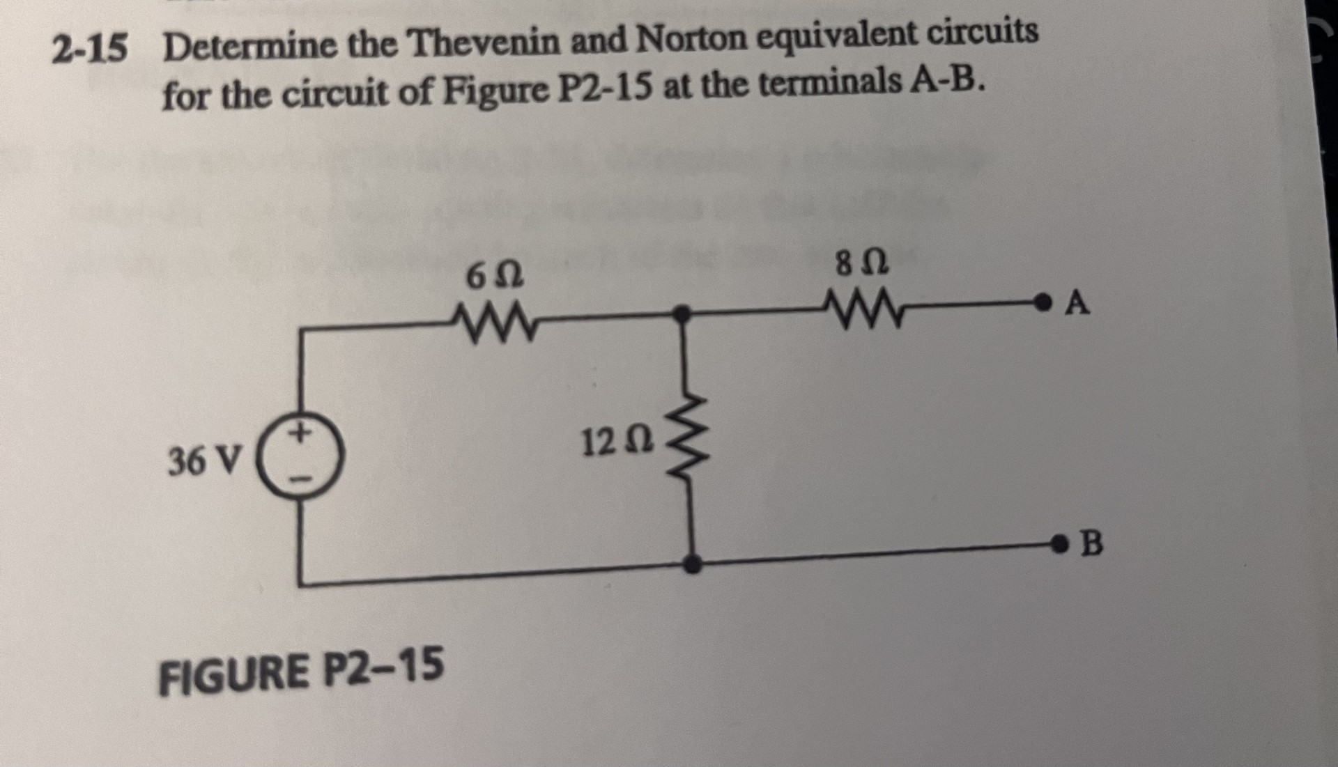 Solved 2-15 Determine the Thevenin and Norton equivalent | Chegg.com