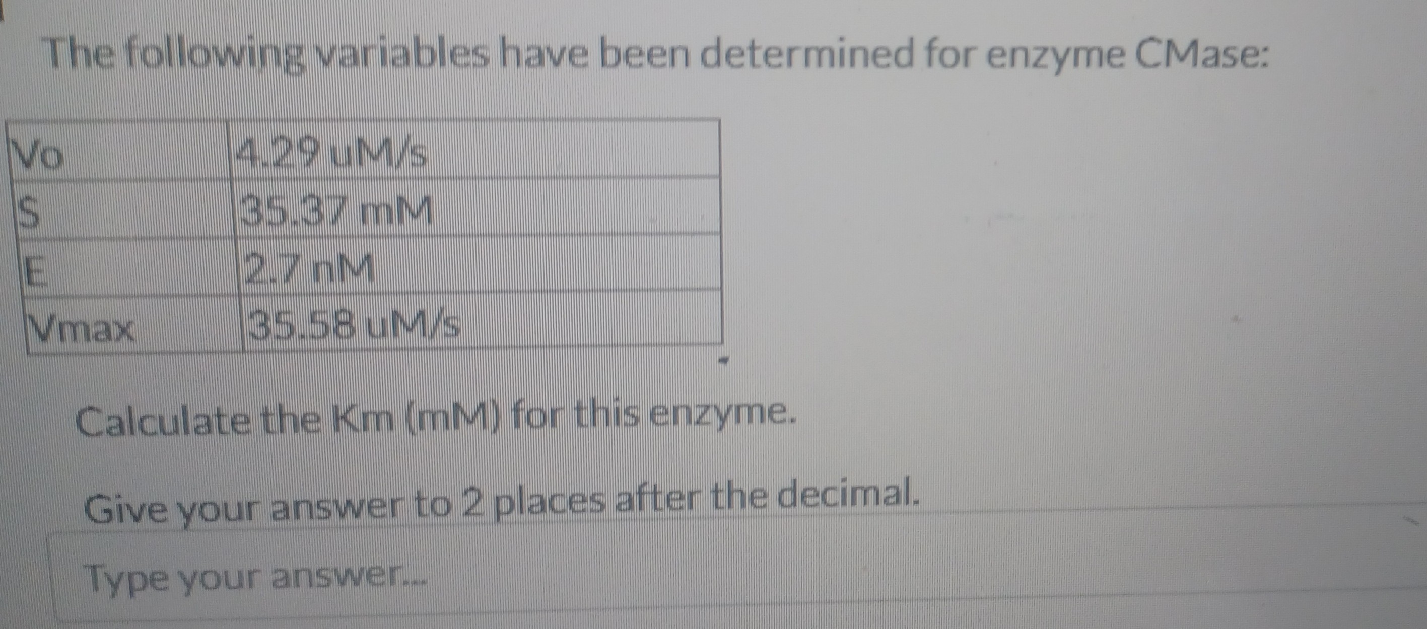Solved The following variables have been determined for | Chegg.com