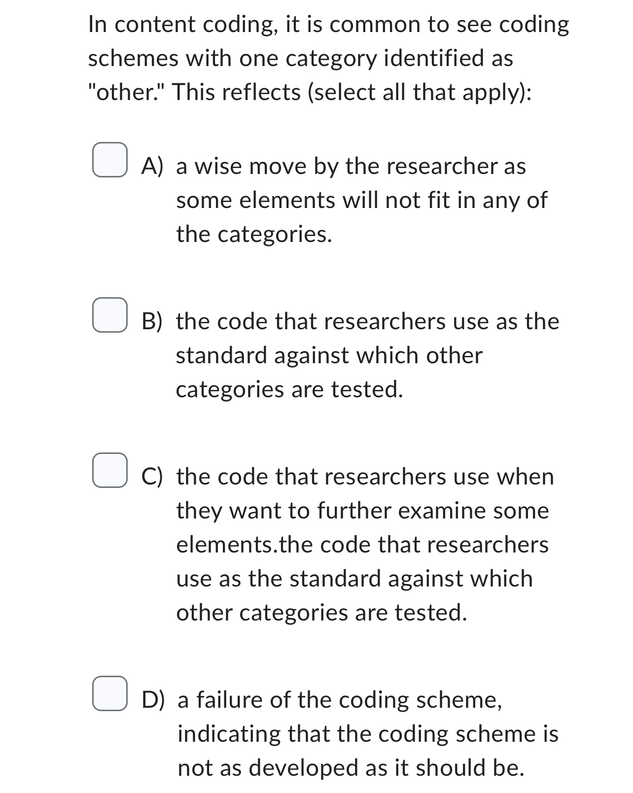 Solved In content coding, it is common to see coding schemes | Chegg.com