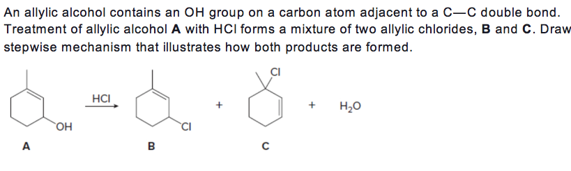 Solved An allylic alcohol contains an OH group on a carbon | Chegg.com