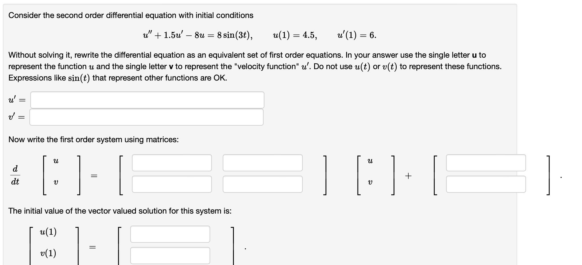 Solved Consider the second order differential equation with | Chegg.com
