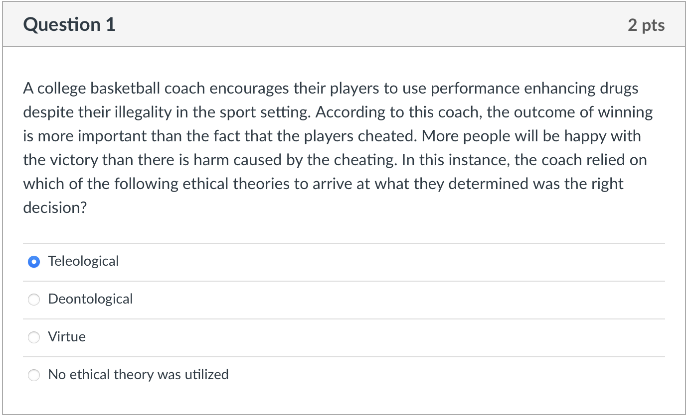 Solved Question 1A college basketball coach encourages their | Chegg.com