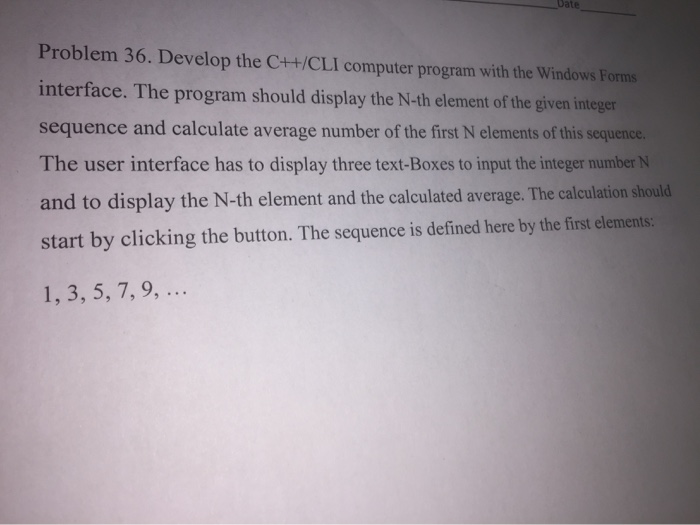 Problem 36. Develop the C++/CLI computer program with | Chegg.com