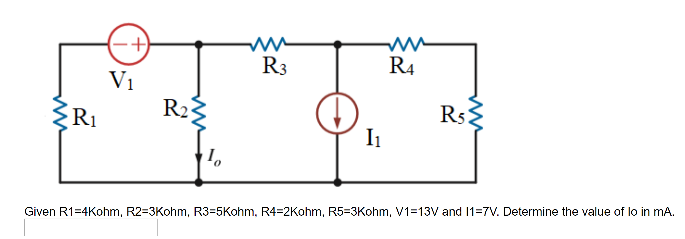 Solved w Given R1=4Kohm, R2=3Kohm, R3=5Kohm, R4=2Kohm, | Chegg.com