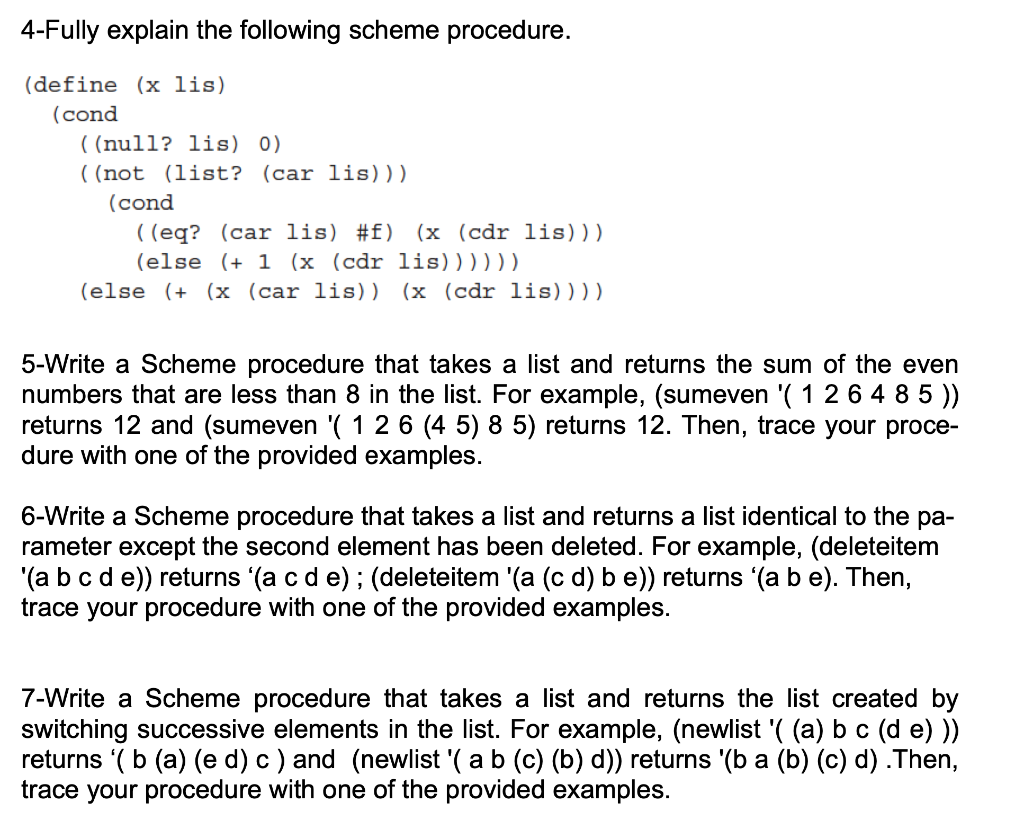Solved 4-Fully explain the following scheme procedure. | Chegg.com