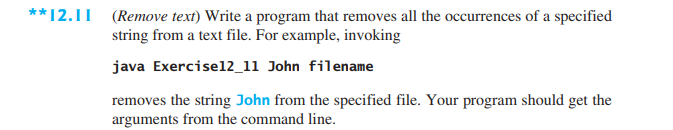 Solved I (Remove text) Write a program that removes all the | Chegg.com