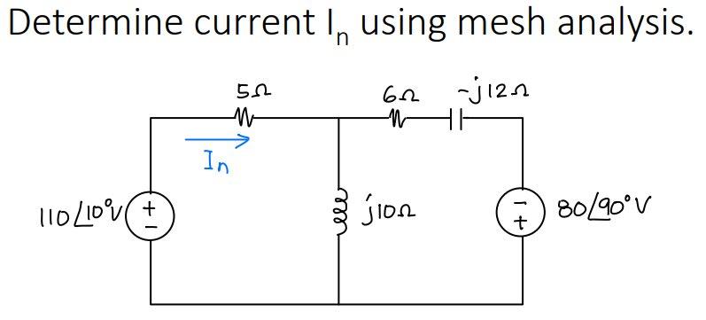 Determine current In using mesh analysis. | Chegg.com