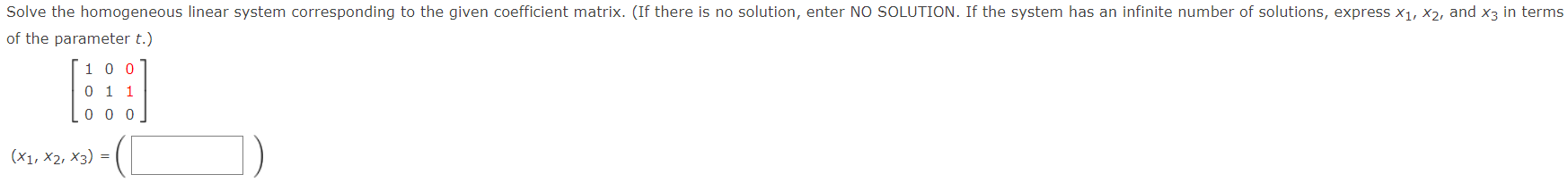 Solved Solve the homogeneous linear system corresponding to | Chegg.com