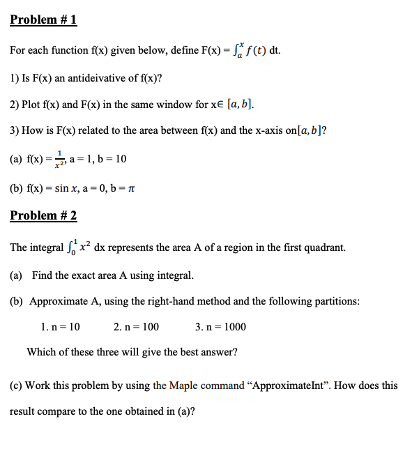 Solved ***PLEASE SOLVE IT ON THE MAPLE LAB SOFTWARE*** not | Chegg.com