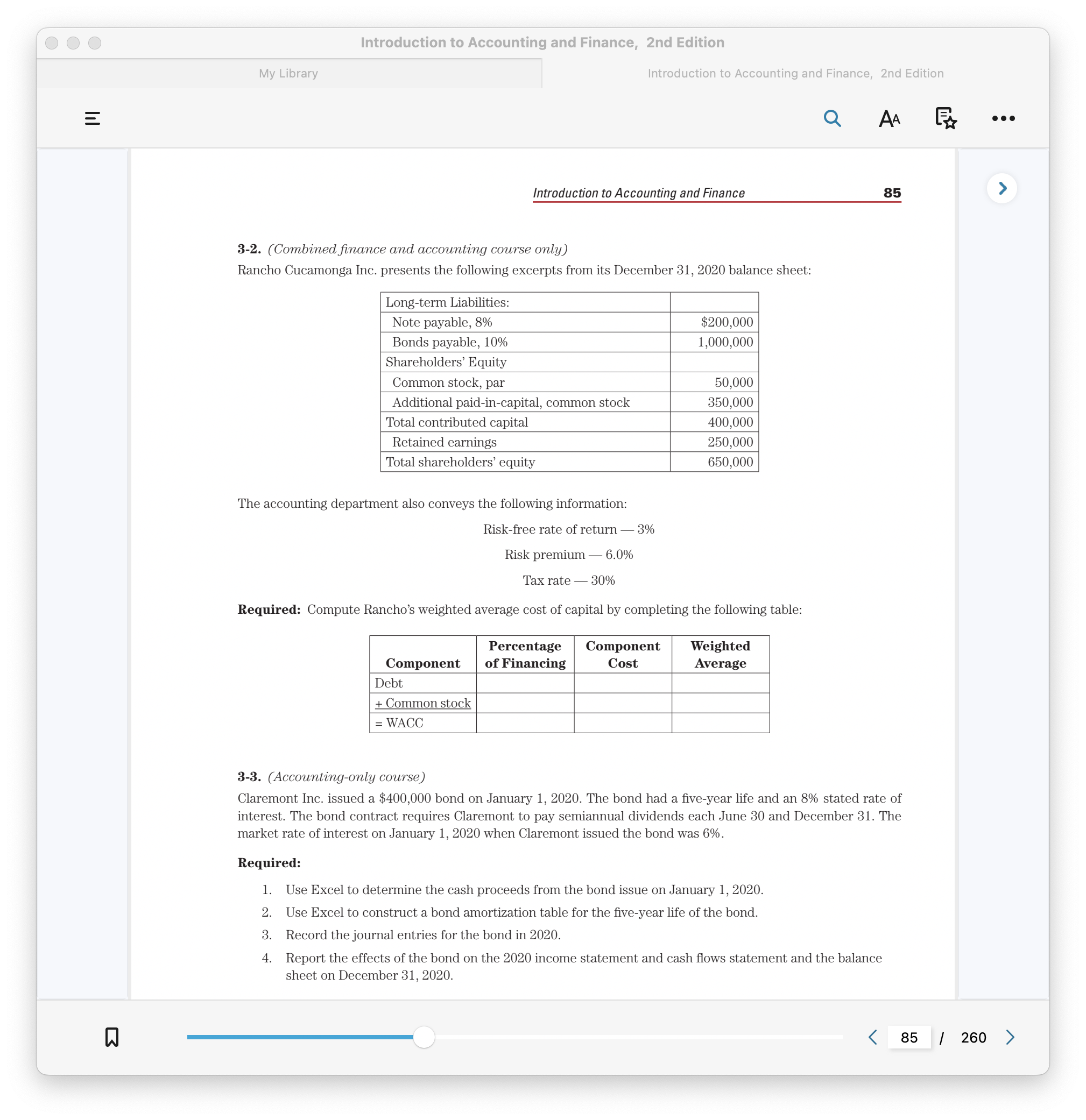 Solved 3-2. (Combined finance and accounting course only) | Chegg.com