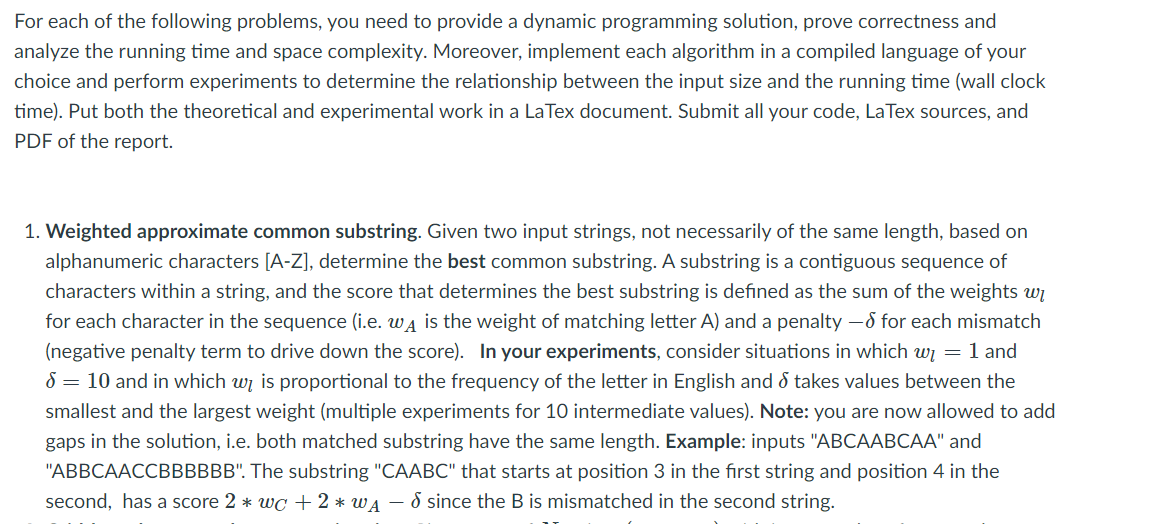 For each of the following problems, you need to | Chegg.com