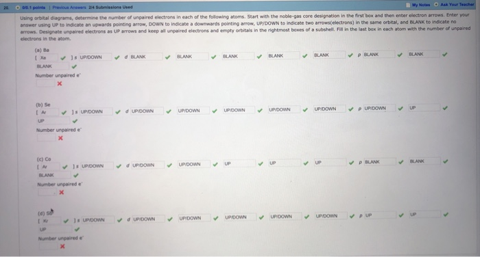 Solved In each of the examples below select the choices | Chegg.com