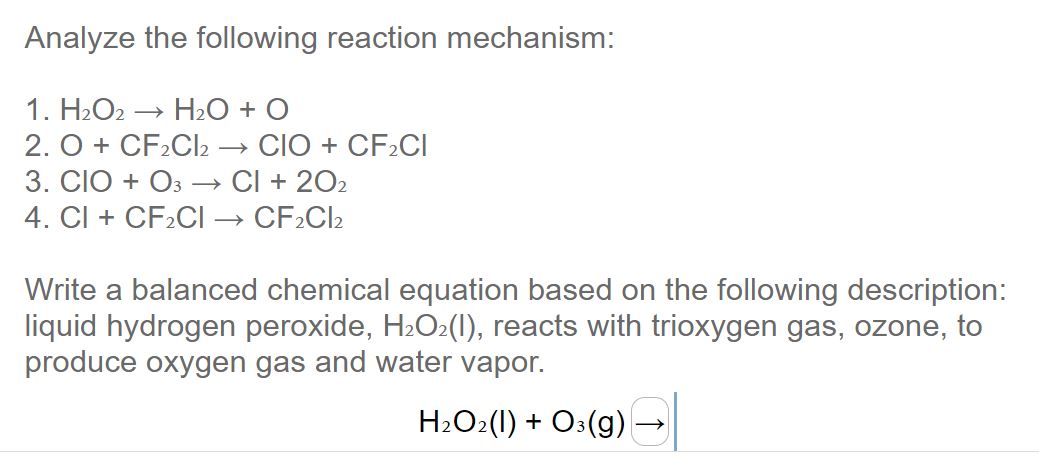 Solved Analyze the following reaction mechanism: 1. | Chegg.com