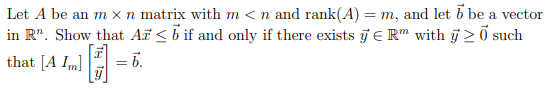 Solved Let A be an mxn matrix with m such that [A L) (7) = | Chegg.com