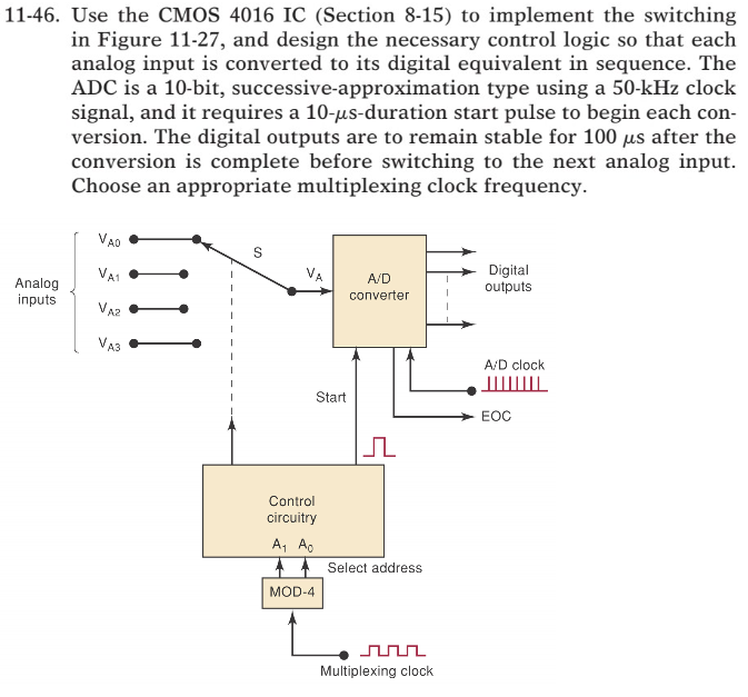 Solved 1-46. Use the CMOS 4016 IC (Section 8-15) to | Chegg.com
