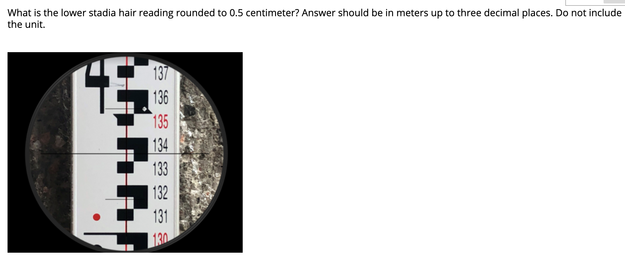 Solved What is the lower stadia hair reading rounded to 0.5 | Chegg.com