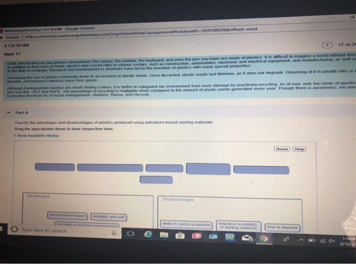 Solved CH 10 HW- Google Chrome a Secure I https/ | Chegg.com