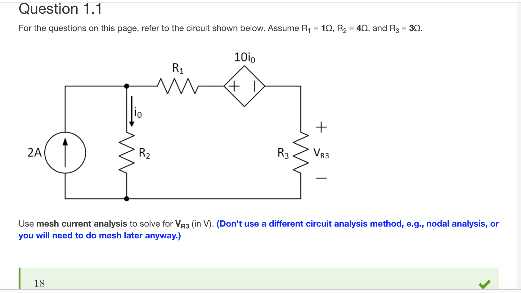 Solved Question 1.1 For the questions on this page, refer to | Chegg.com
