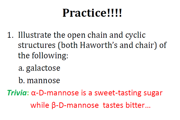 Solved Practice!!!! 1. Illustrate the open chain and cyclic | Chegg.com