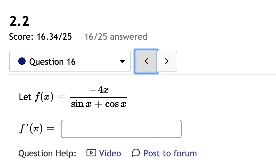 Solved 2.2 Score: 16.34/25 16/25 answered Question 16 Let | Chegg.com Solved 2.2 Score: 16.34/25 16/25 answered Question 16 Let | Chegg.com