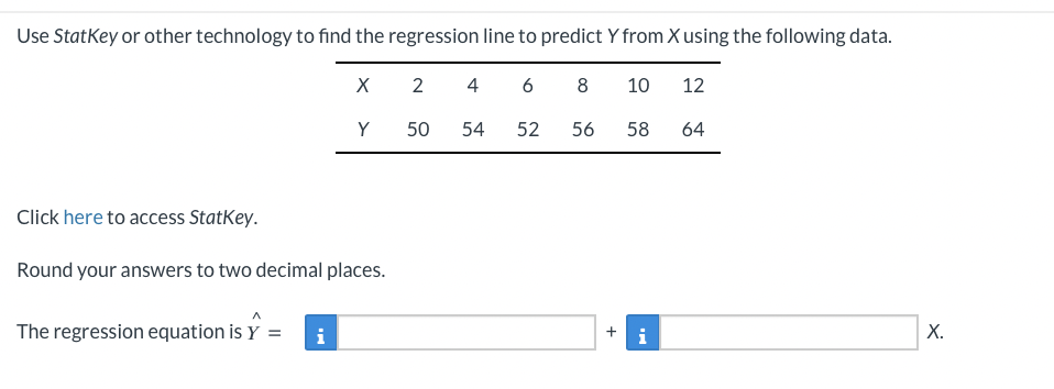 Solved Use StatKey or other technology to find the | Chegg.com