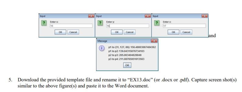 Solved Programming Exercise #13_1: In a 3D space, the | Chegg.com