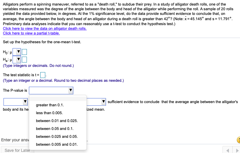 Solved Alligators perform a spinning maneuver, referred to | Chegg.com