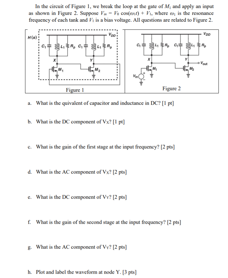 In the circuit of Figure 1, we break the loop at the | Chegg.com