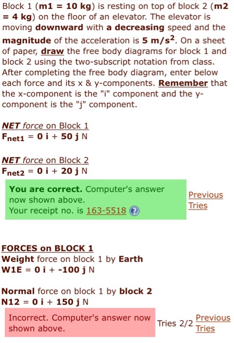 Solved Block 1 (m1 = 10 kg) is resting on top of block 2 (m2 | Chegg.com