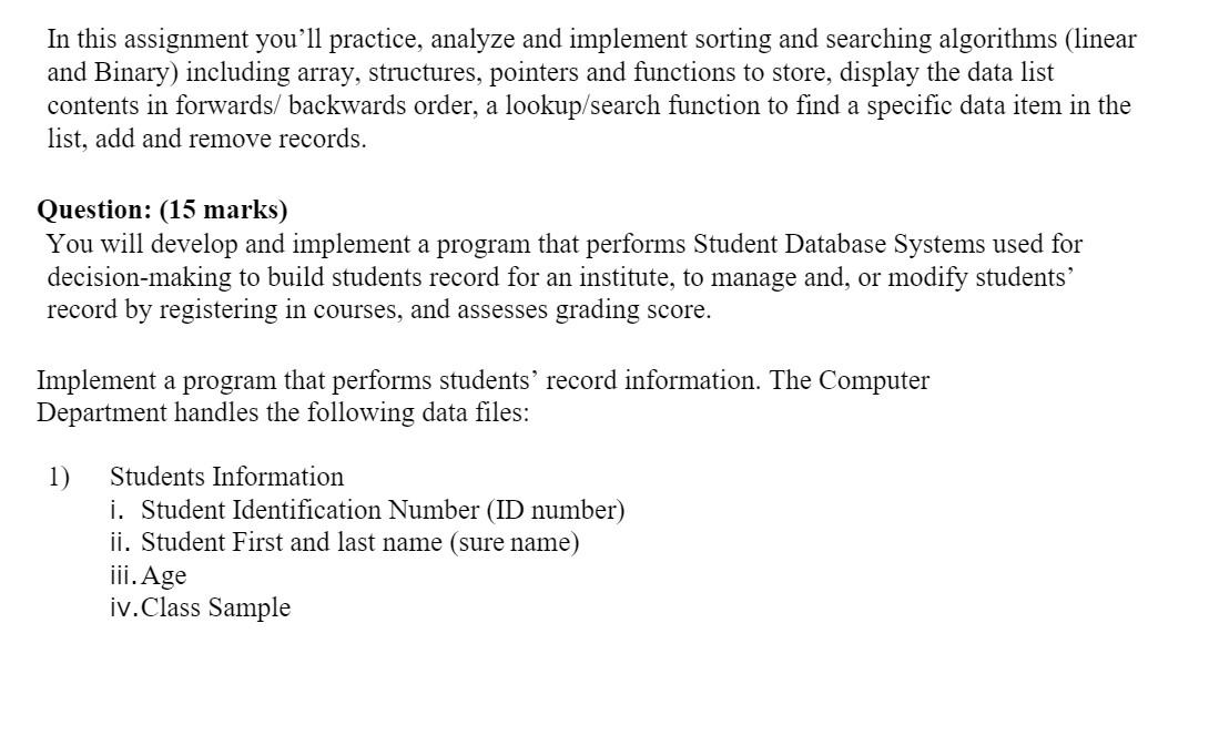 A) Your program should develop functions and | Chegg.com
