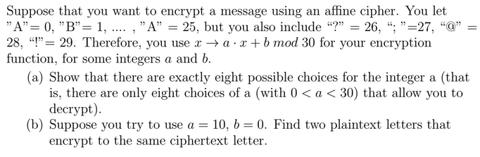 Solved Suppose that you want to encrypt a message using an | Chegg.com