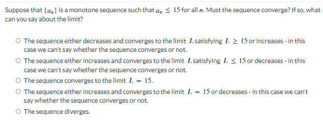 Solved Suppose that {an} is a monotone sequence such that | Chegg.com