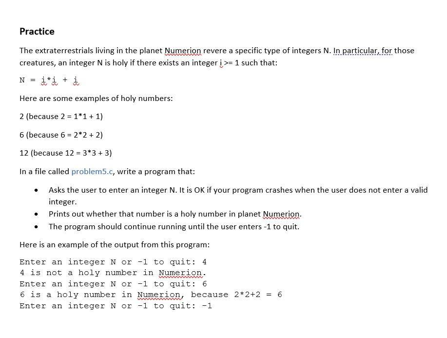 Solved Practice The extraterrestrials living in the planet | Chegg.com