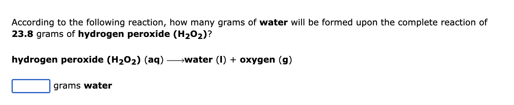 Solved According to the following reaction, how many grams | Chegg.com