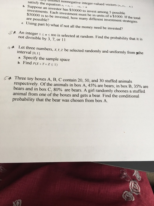 Solved tit nonnegative integer-valued vectors(x.) satisfy | Chegg.com