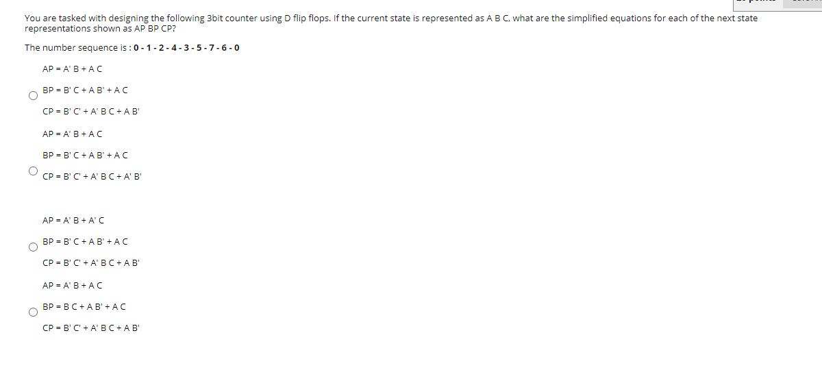 Solved You are tasked with designing the following 3bit | Chegg.com