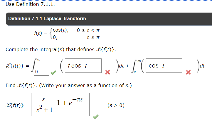 Solved Definition 7.1.1 Laplace Transform | Chegg.com